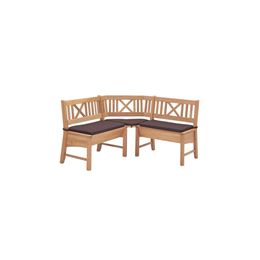 58 aufm Kessel ECKBANK Deborah 177 x 177 x 87 Massivholz Buche lackiert/Dunkelbraun | Gr.: onesize
