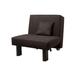 58 aufm Kessel FALTSESSEL Kalomira Bezug Flachgewebe Metall schwarz / schoko | Gr.: onesize