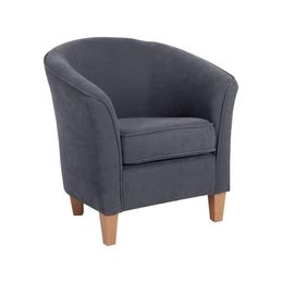 58 aufm Kessel SESSEL Karine Bezug Veloursstoff Buche natur / anthrazit | Gr.: onesize