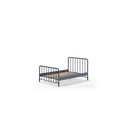 58 aufm Kessel METALLBETT Kay 147x110x207 aus Metall in Blau matt | Gr.: onesize