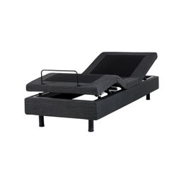 Beliani Einzelbett DUKE in Grau/Schwarz - (W) 80 x (H) 37 x (L) 200 cm | Gr.: onesize