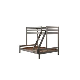 58 aufm Kessel ETAGENBETT Karlee 208x167x156 aus Massivholz in grau | Gr.: onesize