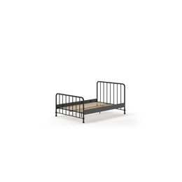 58 aufm Kessel METALLBETT Kay 147x110x207 aus Metall in Schwarz matt | Gr.: onesize