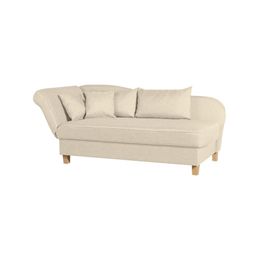 58 aufm Kessel RECAMIERE mit Armteil links klappbar Katia Bezug Flachgewebe Buche natur / beige | Gr.: onesize