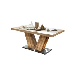 58 aufm Kessel ESSTISCH ausziehbar Elena 180x90x76 Plankeneiche/Asteiche | Gr.: onesize