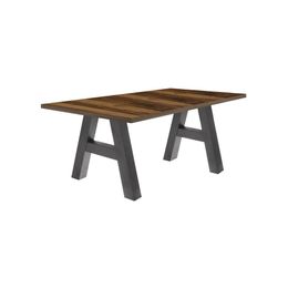 58 aufm Kessel ESSTISCH ausziehbar Elia 3 140 x 90 x 75 Esszimmertisch Graphit/Plankeneiche | Gr.: onesize