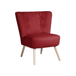 58 aufm Kessel SESSEL Kassi Bezug Kunstleder Buche natur / chili | Gr.: onesize