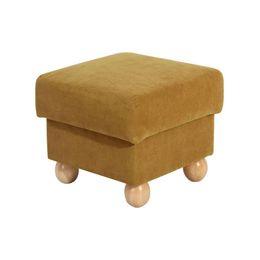 58 aufm Kessel HOCKER Kasha Bezug Veloursstoff Buche natur / mais | Gr.: onesize