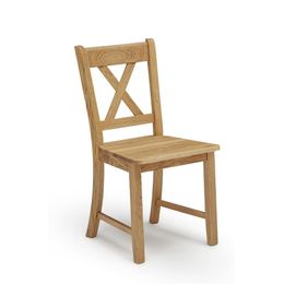58 aufm Kessel ESSZIMMERSTUHL (2er-Set) Dedie aus Massivholz 47 x 53 x 90 Wildeiche | Gr.: onesize
