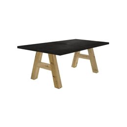 58 aufm Kessel ESSTISCH ausziehbar Elia 1 140 x 90 x 75 Esszimmertisch Asteiche/Schwarzstahl | Gr.: onesize