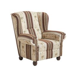 58 aufm Kessel OHRENBACKENSESSEL Kasha Bezug Chenille Buche nussbaum dunkel / braun | Gr.: onesize