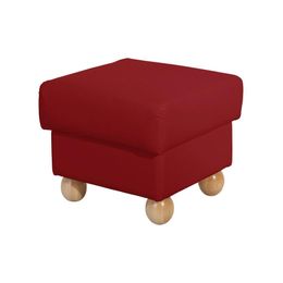 58 aufm Kessel HOCKER Kasha Bezug Kunstleder Buche natur / chilli | Gr.: onesize