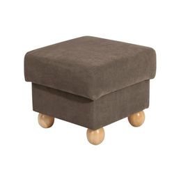 58 aufm Kessel HOCKER Kasha Bezug Veloursstoff Buche natur / sahara | Gr.: onesize