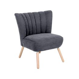 58 aufm Kessel SESSEL Kadisha Bezug Velourstoff Buche natur / anthrazit | Gr.: onesize