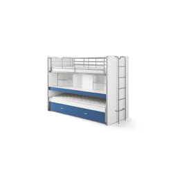 58 aufm Kessel HOCHBETT Kalinda 222x161x102 aus Holzwerkstoff+Metall in Weiß/Blau | Gr.: onesize