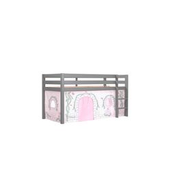 58 aufm Kessel KINDERBETT Karolina 210x114x106 Massivholz Grau Textilset Burg 1 | Gr.: onesize