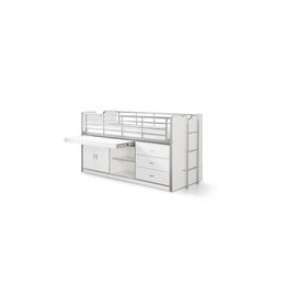 58 aufm Kessel HOCHBETT Kalinda 207x116x96 aus Holzwerkstoff+Metall in Weiß | Gr.: onesize