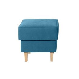58 aufm Kessel HOCKER Karlen Bezug Veloursstoff Buche natur / petrol | Gr.: onesize