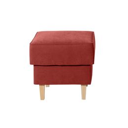 58 aufm Kessel HOCKER Karlen Bezug Veloursstoff Buche natur / terracotta | Gr.: onesize