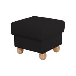 58 aufm Kessel HOCKER Kasha Bezug Kunstleder Buche natur / schwarz | Gr.: onesize