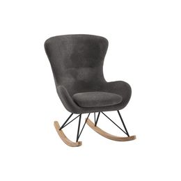58 aufm Kessel SCHAUKELSTUHL Katreena 76x110x101 Anthrazit/Schwarz/Natur | Gr.: onesize