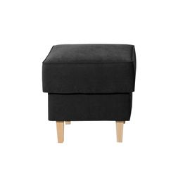 58 aufm Kessel HOCKER Karlen Bezug Veloursstoff Buche natur / schwarz | Gr.: onesize
