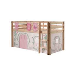 58 aufm Kessel KINDERBETT Karolina 210x114x106 Massivholz Natur Textilset Burg 3 | Gr.: onesize
