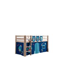 58 aufm Kessel KINDERBETT Karolina 210x114x106 Massivholz Natur Textilset Astro 3 | Gr.: onesize