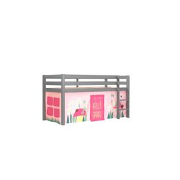 58 aufm Kessel KINDERBETT Karolina 210x114x106 Massivholz Grau Textilset Spring 1 | Gr.: onesize