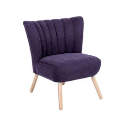 58 aufm Kessel SESSEL Kadisha Bezug Velourstoff Buche natur / violett | Gr.: onesize