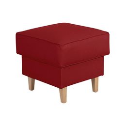 58 aufm Kessel HOCKER Karlen Bezug Kunstleder Buche natur / chili | Gr.: onesize