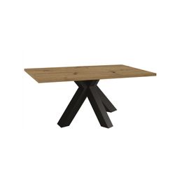 58 aufm Kessel ESSZIMMERTISCH Elda 2 200 x 100 x 75 Esstisch Schwarzstahl/Asteiche | Gr.: onesize