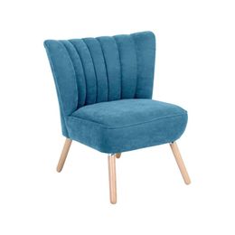 58 aufm Kessel SESSEL Kadisha Bezug Velourstoff Buche natur / petrol | Gr.: onesize