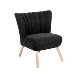 58 aufm Kessel SESSEL Kadisha Bezug Velourstoff Buche natur / schwarz | Gr.: onesize