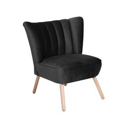 58 aufm Kessel SESSEL Kadisha Bezug Samtvelours Buche natur / schwarz | Gr.: onesize
