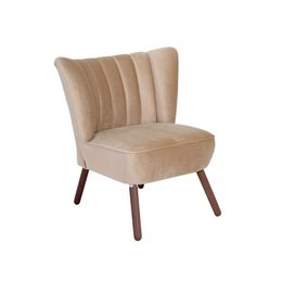 58 aufm Kessel SESSEL Kadisha Bezug Samtvelours Buche nussbaum dunkel / sand | Gr.: onesize