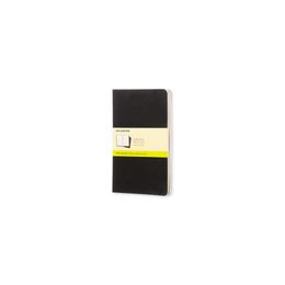 Moleskine Notizhefte 3er Set, Kartoneinband, Blanko "Cahier" in Schwarz | Gr.: L (13 x 21 cm)