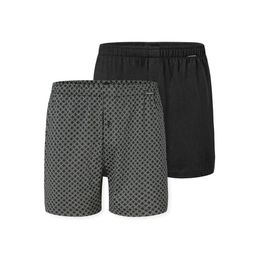 Schiesser Boxershorts Singel-Jersey in Schwarz | Gr.: 4XL