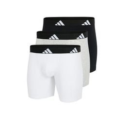 Adidas Retro Boxer Active Flex Cotton in schwarz, weiß, grau | Gr.: XL