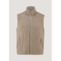 hessnatur Wollfleece Weste in sand | Gr.: 52