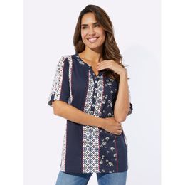 Sieh an! Kurzarm-Shirt in marine-erdbeere-bedruckt | Gr.: 38