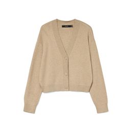 V&eacute;ro Moda Vero Moda Knit Cardigan 'VMGOLD ART' female Beige size S