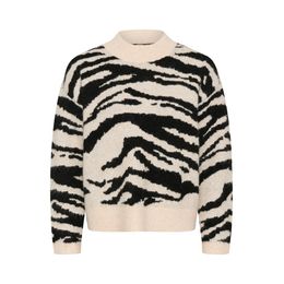 Kaffe Pullover 'Sandra' Damen Größe XXL creme / schwarz