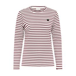 Kaffe Shirt 'Liddy' Damen Größe XL burgunder / weiß