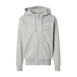 Nike Sportswear Sweatjacke 'CLUB' Herren Größe M hellgrau