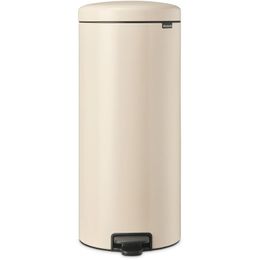 Brabantia M&uuml;lleimer &raquo;NewIcon Treteimer, 30L&laquo; sanft schlie&szlig;ender Deckel, mit leichter Pedalbedienung beige Kunststoff, Metall