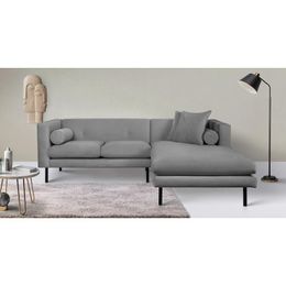 Home Affaire Ecksofa »Lillibeth L-Form Designsofa, Maße B/T/H: 240/173/83 cm« Zierkissen als Wendekissen, in Samtoptik oder Cord grau