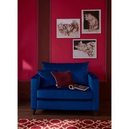 Home Affaire Loveseat »Renesse« lose Kissen, Keder an Sitzkissen blau