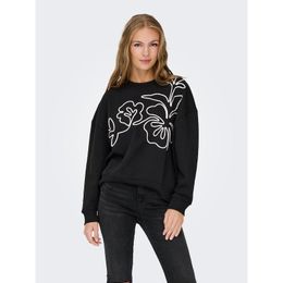 Jacqueline de Yong Jdy Damen JDY Sweatshirt &raquo;JDYCANOA L/S EMB SWEAT JRS NOOS&laquo; wei&szlig; S