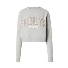 A&eacute;ropostale Sweatshirt 'BROOKLYN' Damen Gr&ouml;&szlig;e M mokka / grau / wei&szlig;